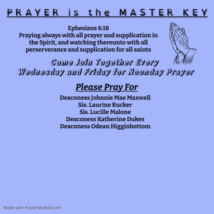 Copy of Prayer is key | PosterMyWall