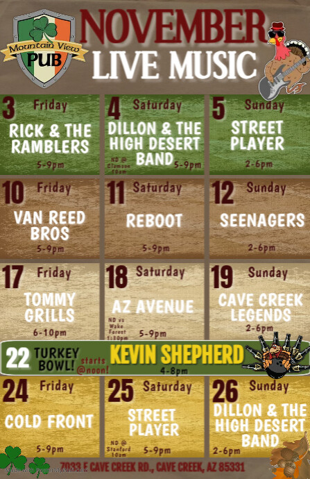 November Evemts | PosterMyWall