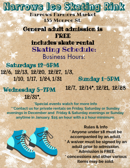 Ice skating schedule flyer | PosterMyWall