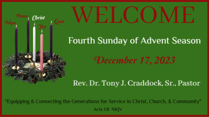 Copy of Fourth Sunday Advent Welcome | PosterMyWall