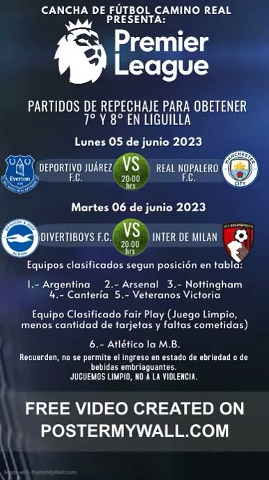 Copy of english premier league SCHEDULE, epl schedule (1) | PosterMyWall