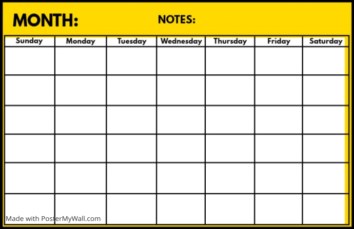 Month Planning Board Template | PosterMyWall