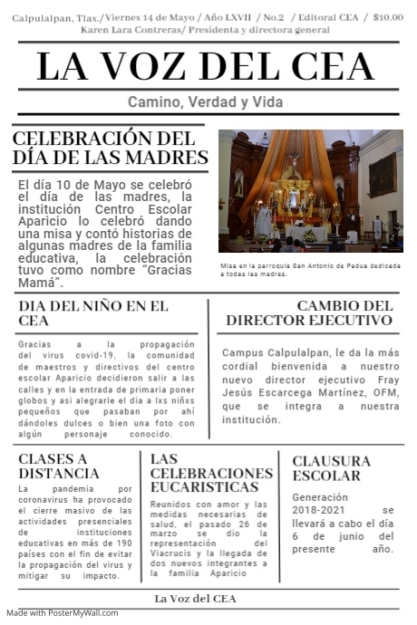 Copia de Conventional Newspaper Layout | PosterMyWall