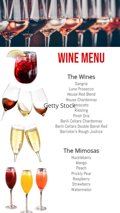 wine menu (1) | PosterMyWall