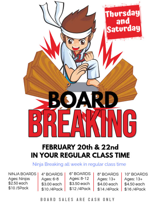 Board Breaking | PosterMyWall
