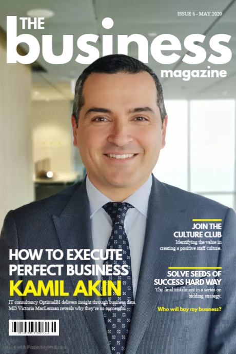 Blue handshake business magazine cover (1) | PosterMyWall