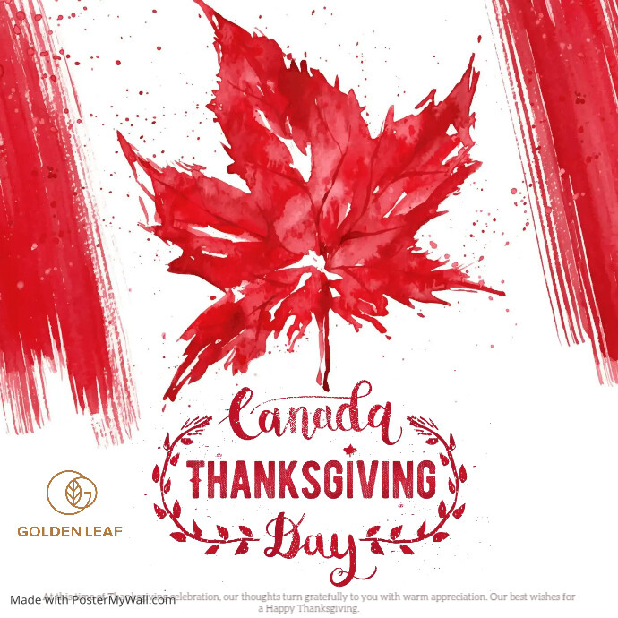 HAPPY THANKSGIVING CANADA TEMPLATE | PosterMyWall