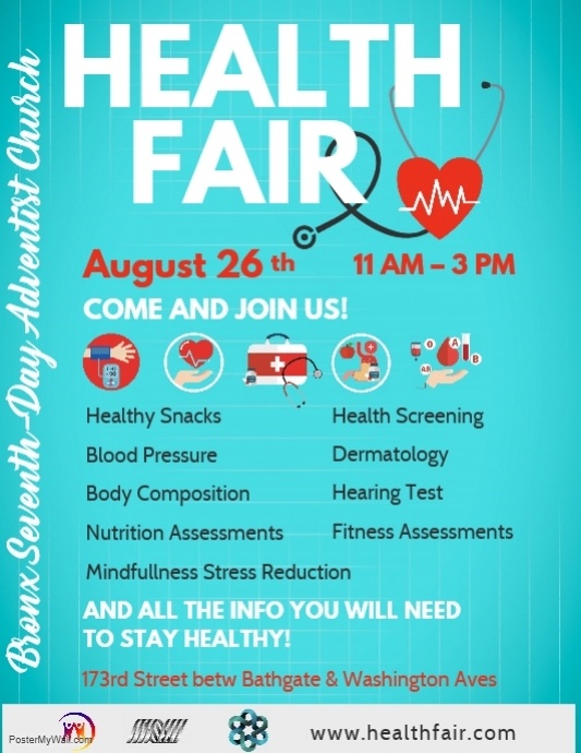 Copy of Blue Health Fair Poster Template | PosterMyWall