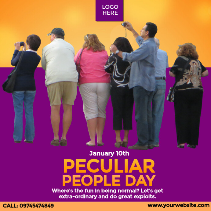 Copy of Peculiar People Day | PosterMyWall
