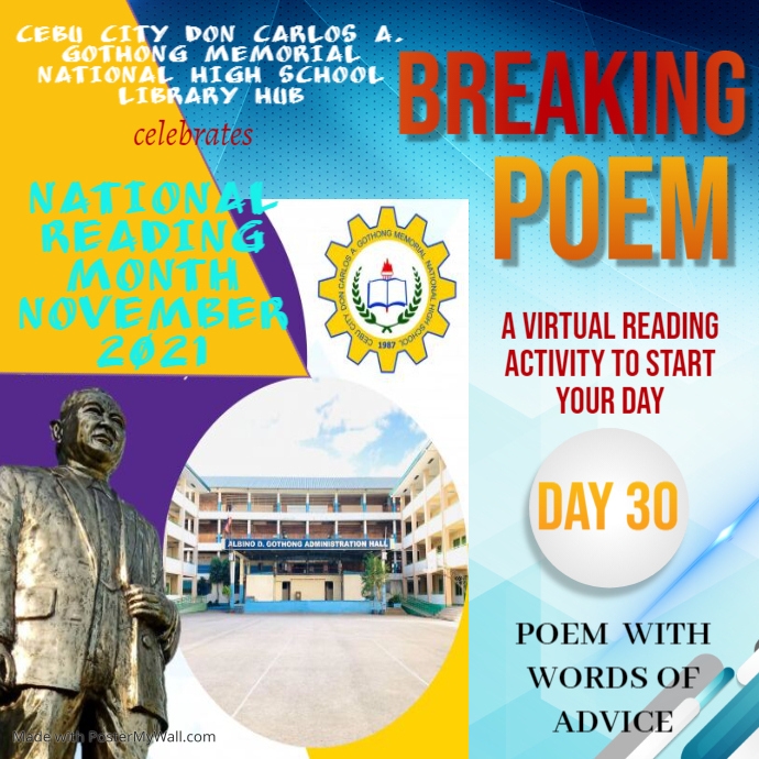 Breaking Poem Day 1 | PosterMyWall