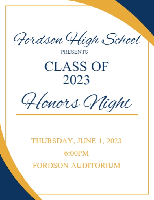 Copy of FHS 23 Honors Night Book (1) | PosterMyWall