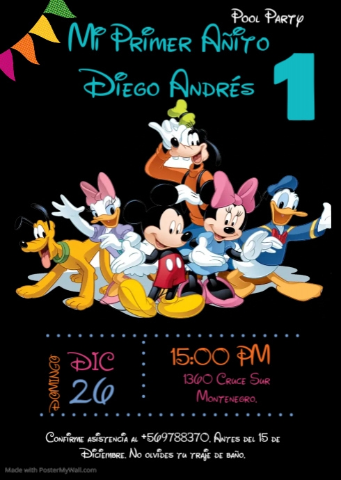 Copy of Copia de Mickey Mouse Clubhouse Birthday Invitation | PosterMyWall