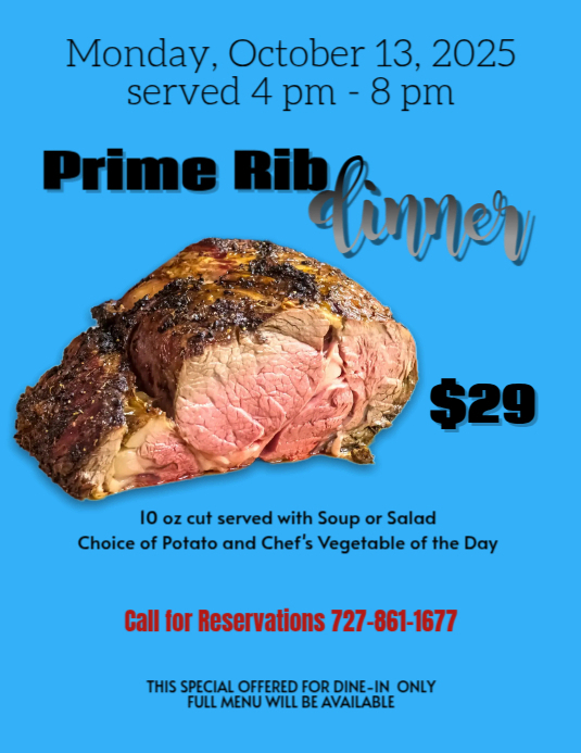 Editable Prime Rib Dinner instagram | PosterMyWall
