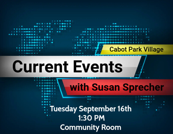 Current Events with Susan Sprecher | PosterMyWall