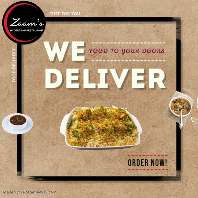 Copy of Copy of Home Food Delivery Service Advertisement | PosterMyWall