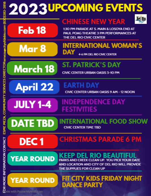 Copy of Upcoming Events | PosterMyWall