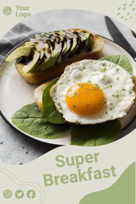 Egg Breakfast AD Template | PosterMyWall