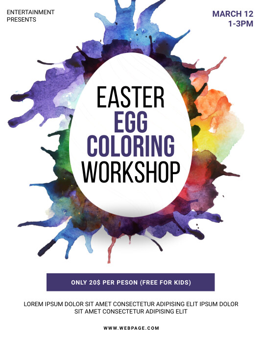 Copy of Egg Coloring Workshop Event Flyer Template | PosterMyWall