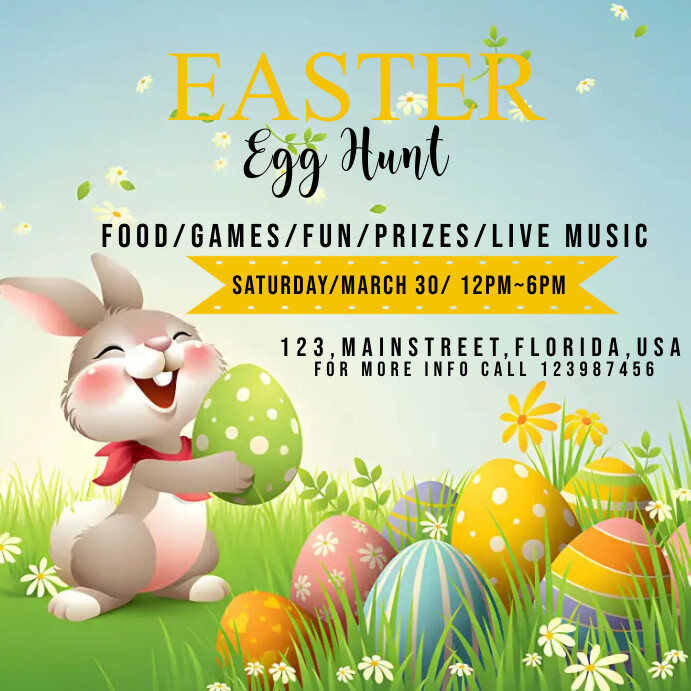 Egg hunt template design | PosterMyWall