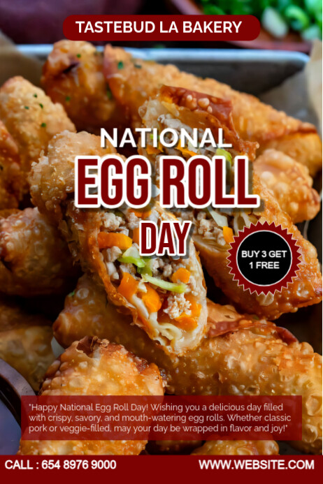 Egg roll Template | PosterMyWall