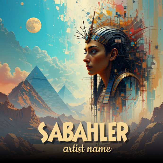 Plantilla de Egyptian style album cover design template | PosterMyWall