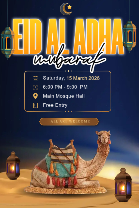 Eid Al-adha Celebration Posters Template | PosterMyWall