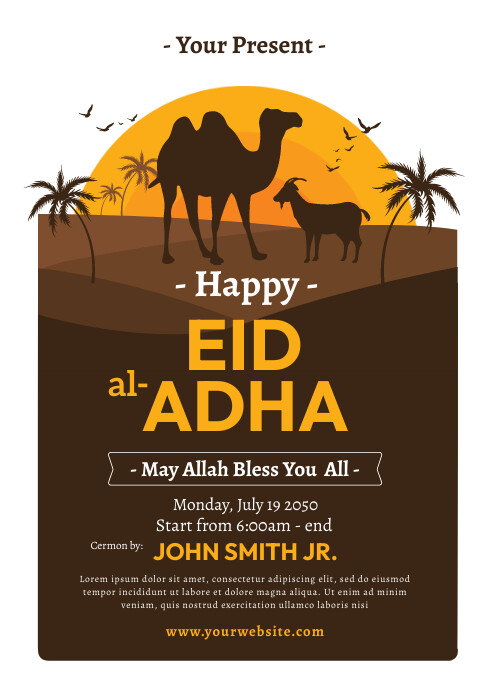 Copy of Eid Al Adha Flyer Template | PosterMyWall