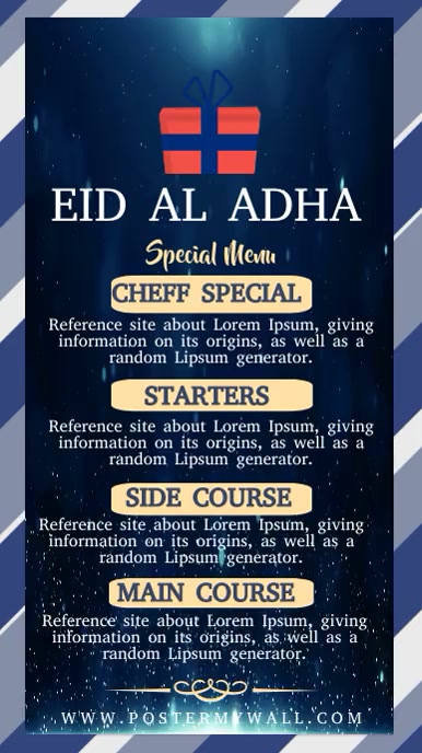 Eid al Adha Menu Template | PosterMyWall