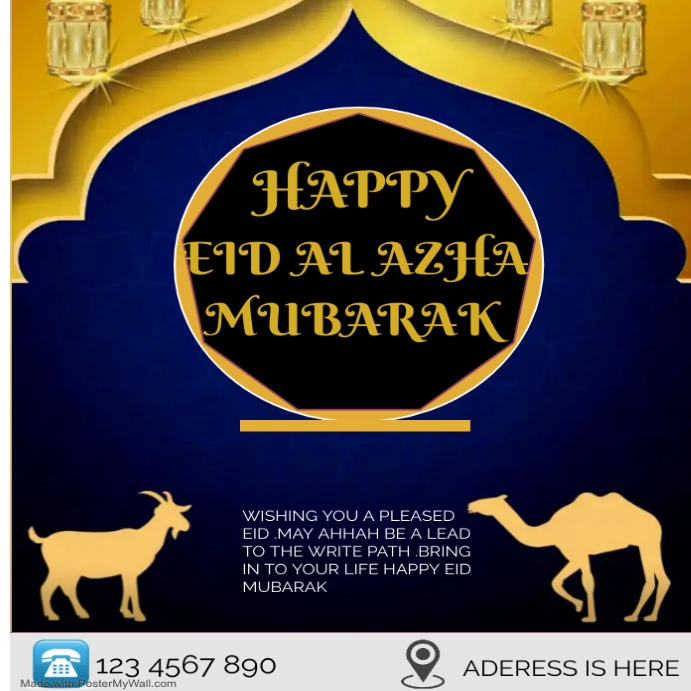 EID AL AZHA INSTAGRAM POST Template | PosterMyWall