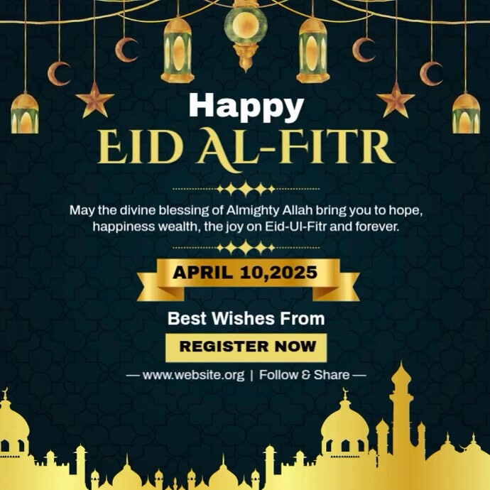 Eid Al Fitr Ads Template | PosterMyWall