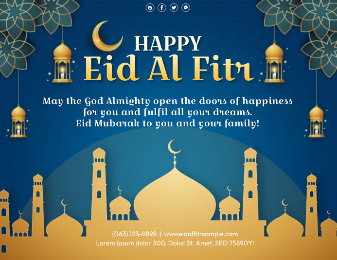 Eid Al Fitr Template | PosterMyWall