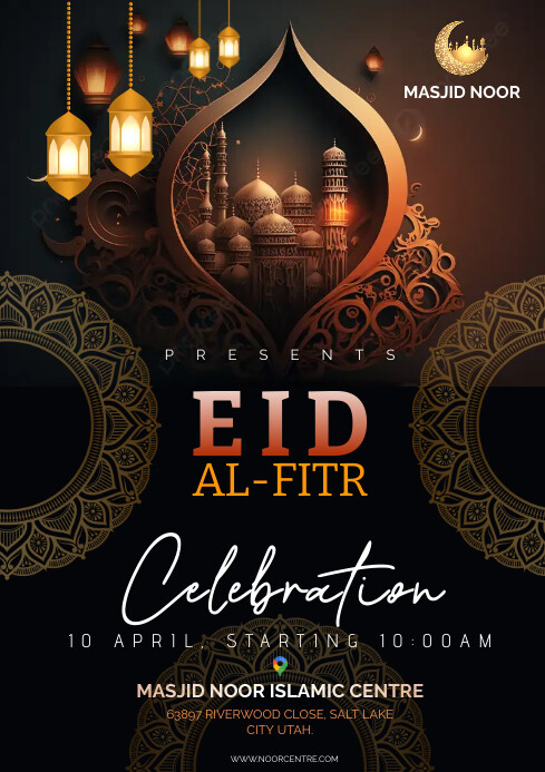 Eid Al-Fitr flyer poster template | PosterMyWall