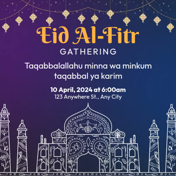 Plantilla de Eid Al-Fitr Gathering | PosterMyWall