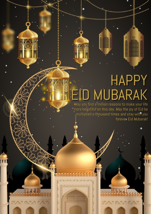 Eid Card Template | PosterMyWall