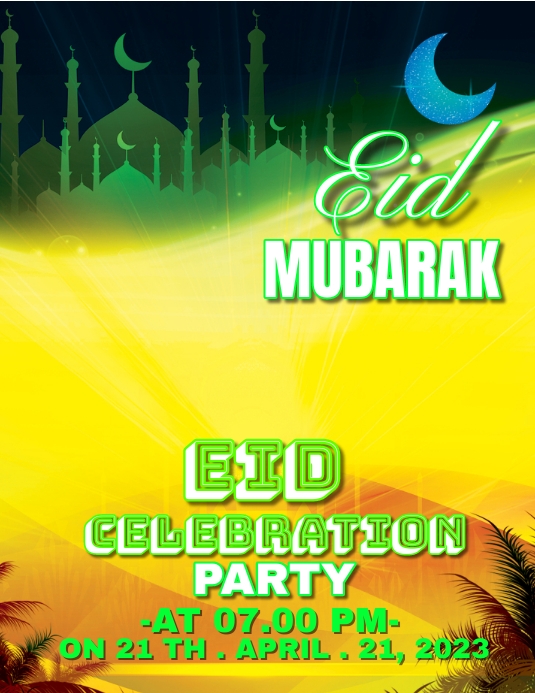 EID CELEBRATION PARTY Template | PosterMyWall