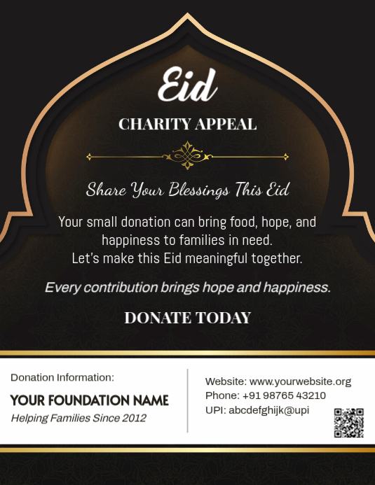 Eid Charity Appeal Flyer Template | PosterMyWall