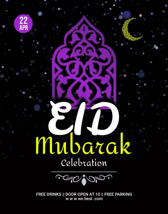 Eid event video flyer Template | PosterMyWall