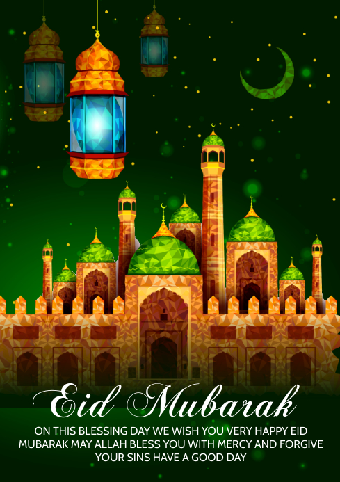 Eid greetings Template | PosterMyWall