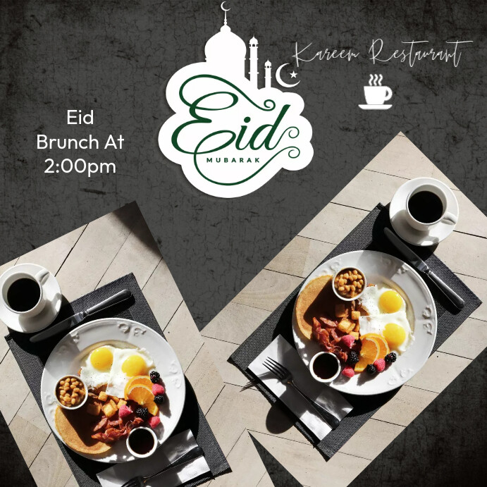 Eid Mubarak brunch Template | PosterMyWall