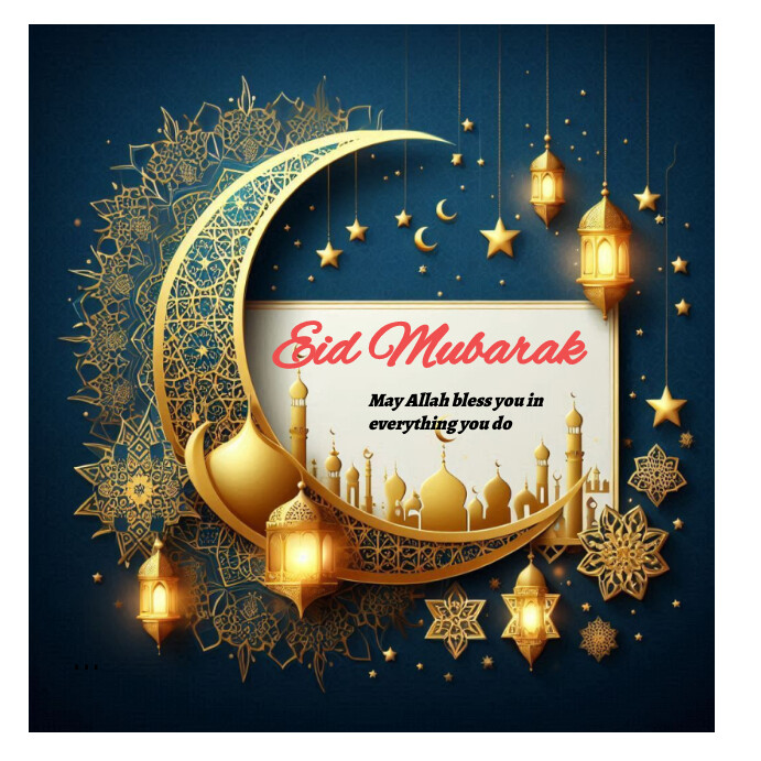 Eid Mubarak Instagram Post Template | PosterMyWall