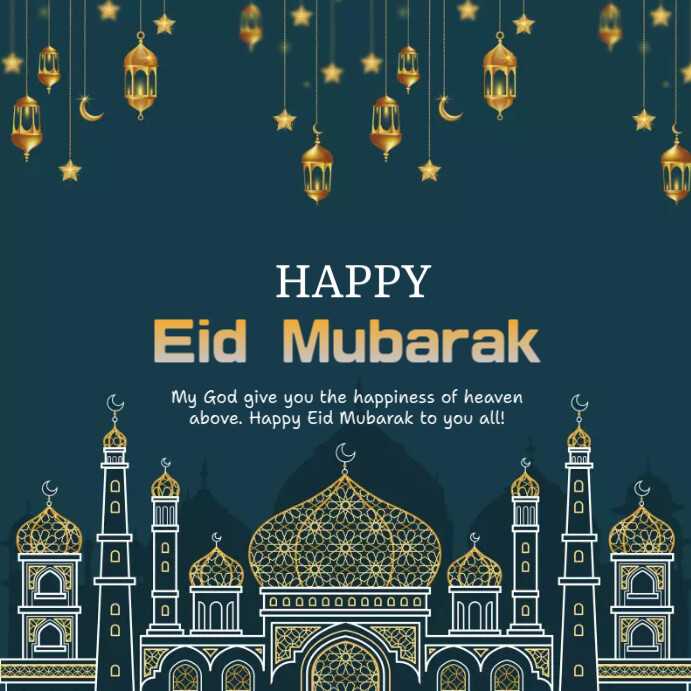 Eid Mubarak Instagram Post Template | PosterMyWall