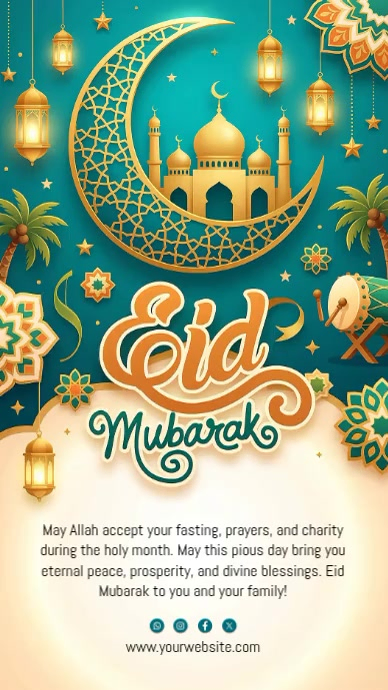 Salinan Eid Mubarak Instagram Story | PosterMyWall