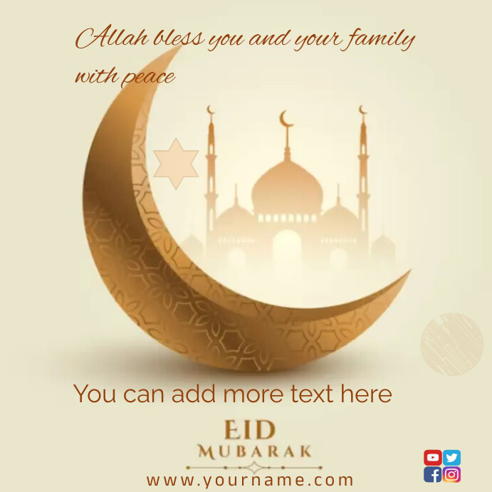 Eid Mubarak islam festival flyer Template | PosterMyWall