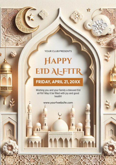 eid mubarak wish ad template | PosterMyWall