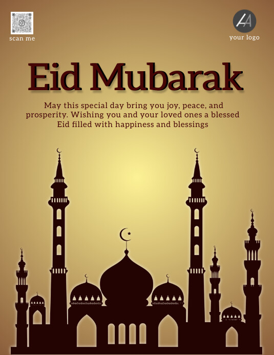 Eid Mubarak Wishes Templat | PosterMyWall
