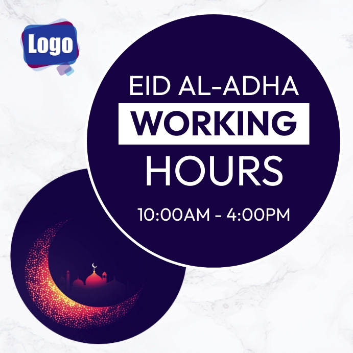 Eid office hours Template | PosterMyWall