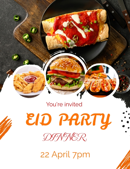 Eid party dinner flyer Template | PosterMyWall