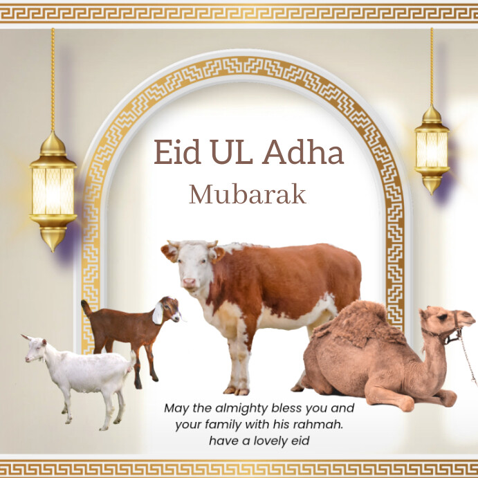 Eid UL Adha Mubarak template online greeting | PosterMyWall