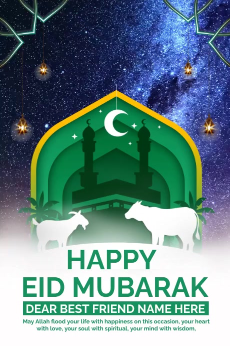 eid video flyer Template | PosterMyWall