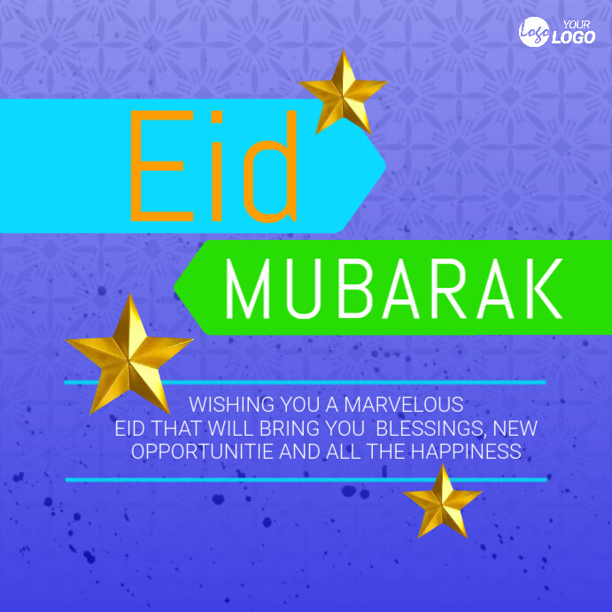 Eid Wish Post Template | PosterMyWall